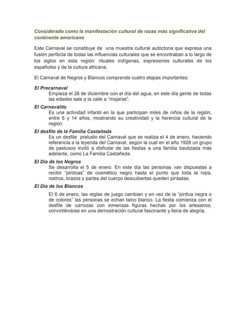 Carnaval de blancos y negros | PPT