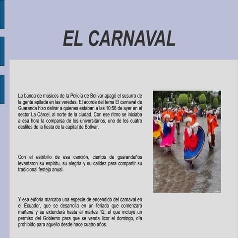 Carnaval en ecuador | PPT