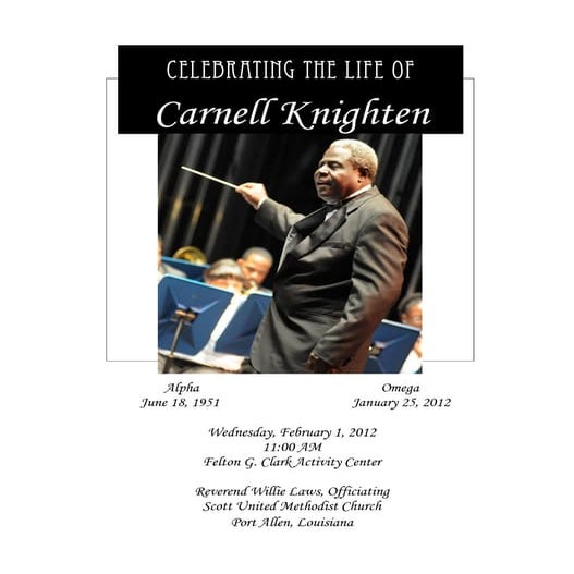 Carnell Knighten's Program Online | PDF | Funeral | Personal ...