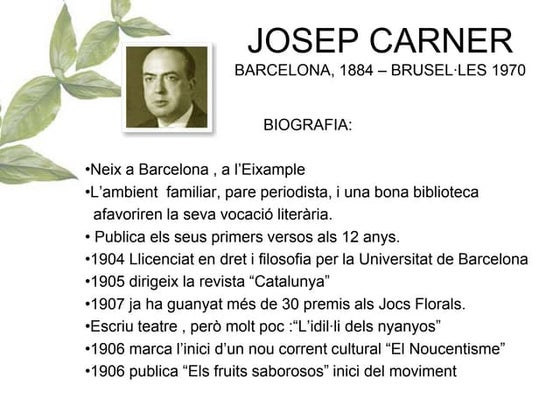 El jardí botànic de carner | PPT