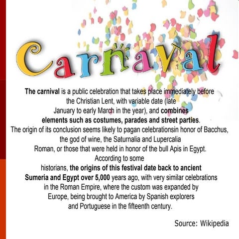Carnival in spain | PPT