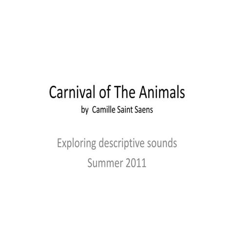 Carnival of the animals | PPTX