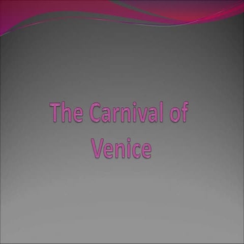 Carnival of venice | PPT