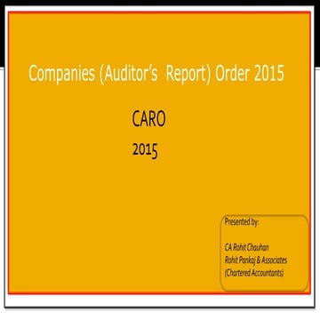 Caro 2015 | PPT
