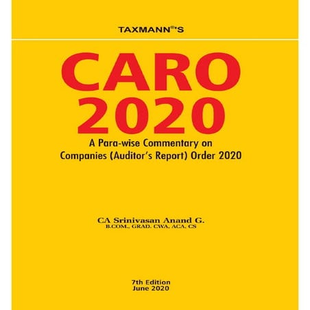 Taxmann's CARO 2020 | June 2020 | PDF