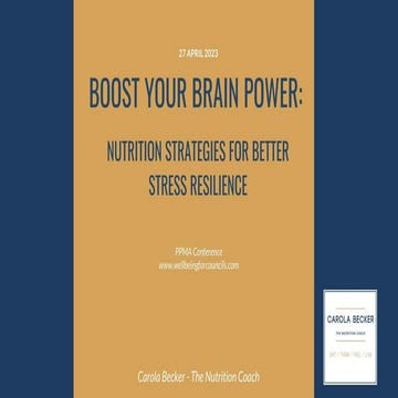 Carola Becker - Boost your brain power, nutrition strategies for better ...