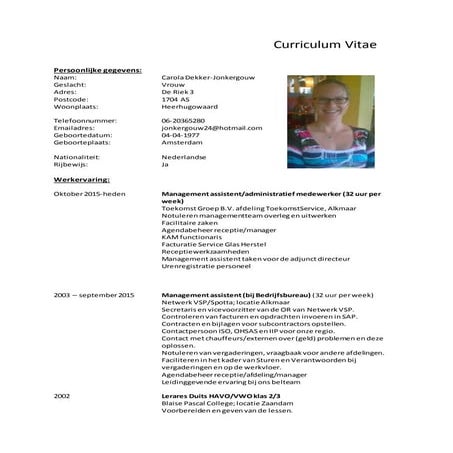 Carola jonkergouw cv 2015 (2) | DOCX