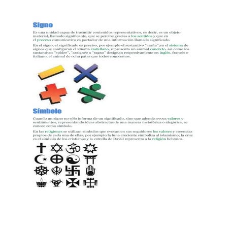 Diferencia entre signo y simbolo | PPT