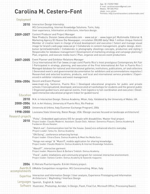 Caroline Miranda - Resume 2020 | PDF