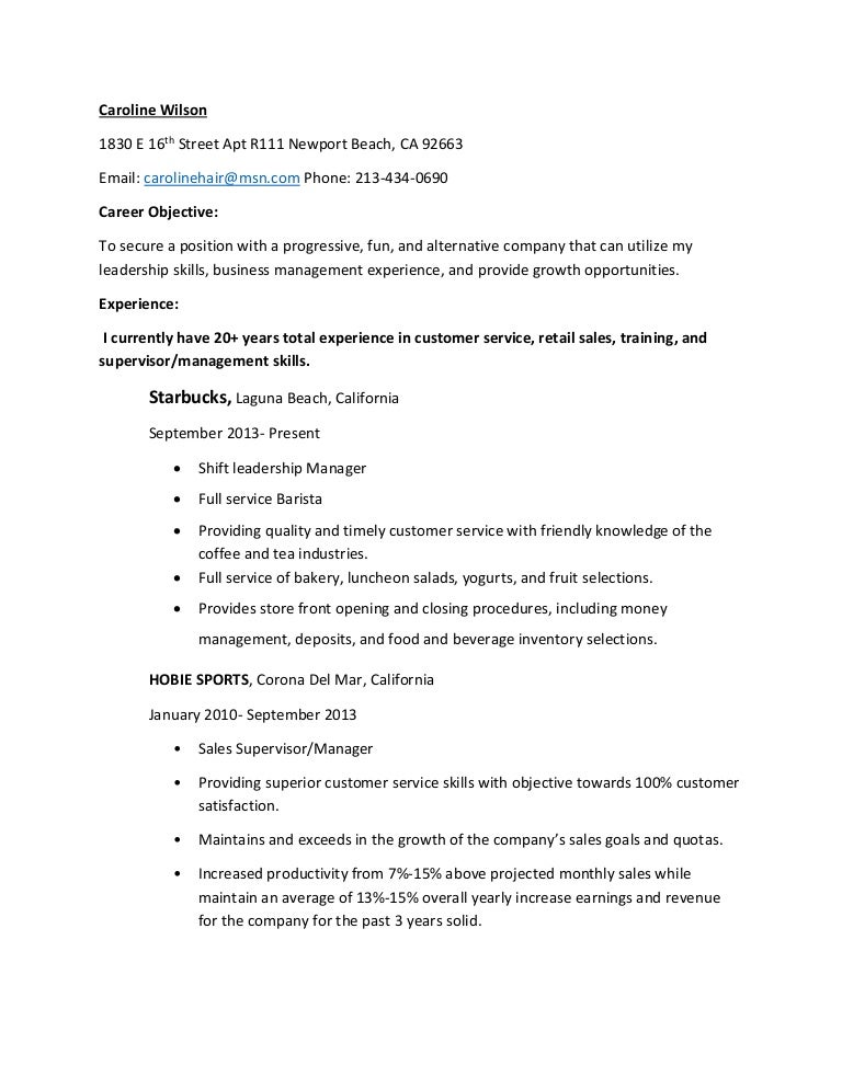 Caroline wilson resume 1