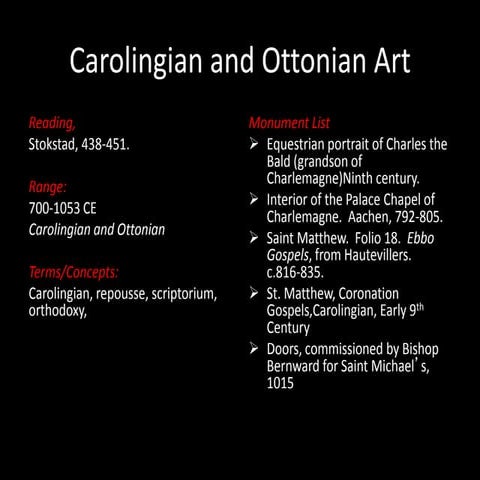 Carolingian and ottonian art upload | PPTX