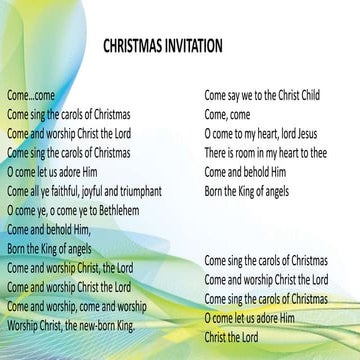 Caroling set 1 | PPTX