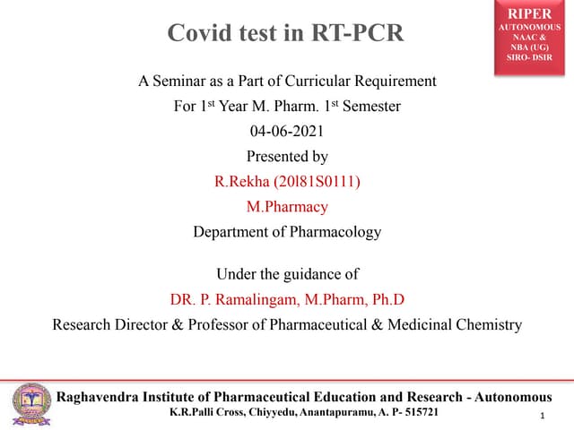 COVID TESTING BY REAL TIME PCR ( polymerase chain reaction) 14.pptx