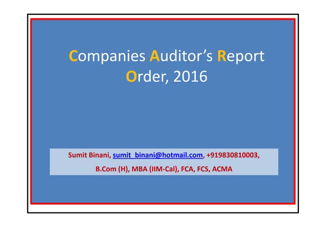 Audit Documentation Presentation | PPTX