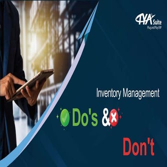 Inventory Management Do's & Don'ts | PPT | Free Download