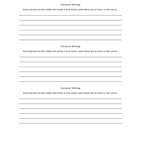Carousel writing template | DOCX