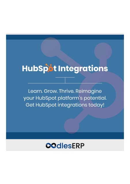 Hubspot Erp Integration Solutions Ppt Cloud Computing Internet