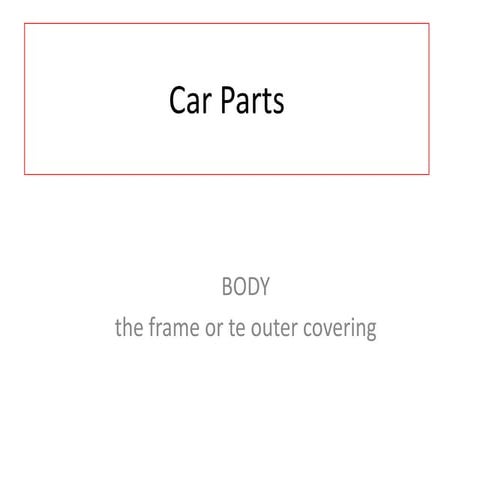 Car parts | PPTX