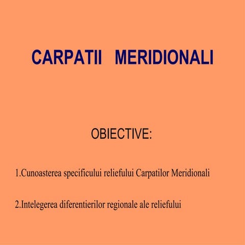 Carpatii meridionali | PPT