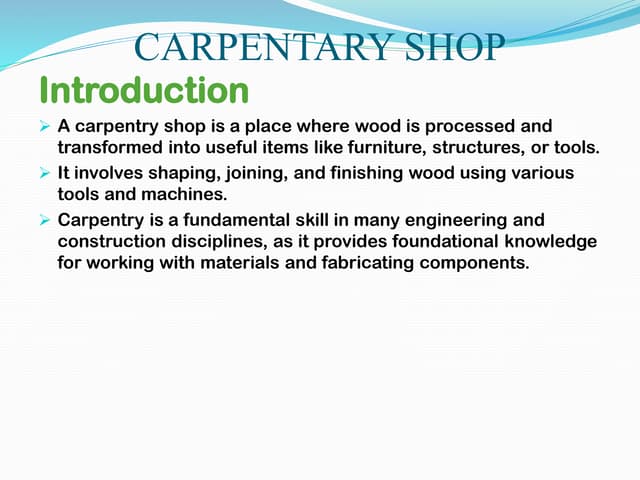 carpentry shop .pptx
