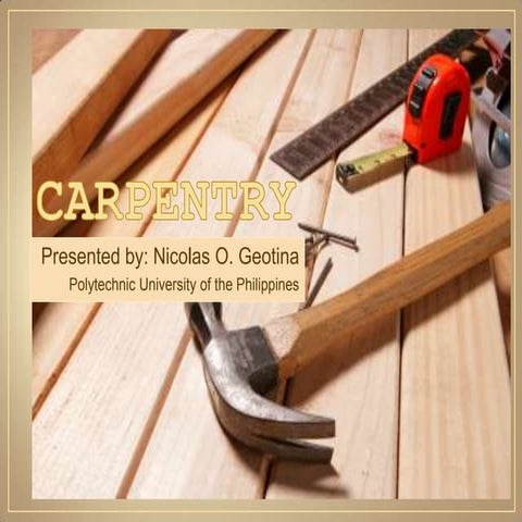 Lesson plan in carpentry tools