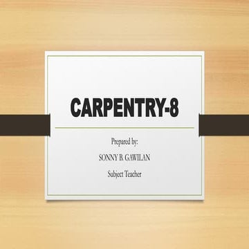 CARPENTRY-8.pptx-12 Board foot computation | PPTX