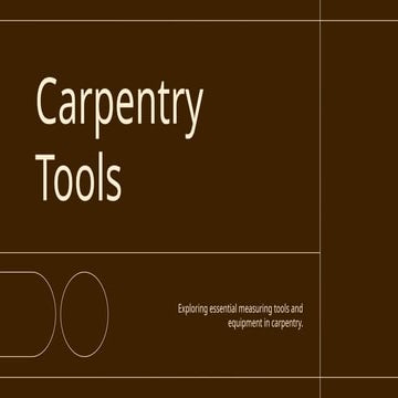 Carpentry Tools.pptx Grade 9- Carpentry. | PPTX