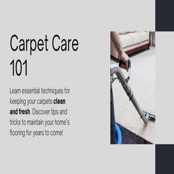 CARPET CARE 101 - Make your Carpet Cleaning Day Easy | PDF