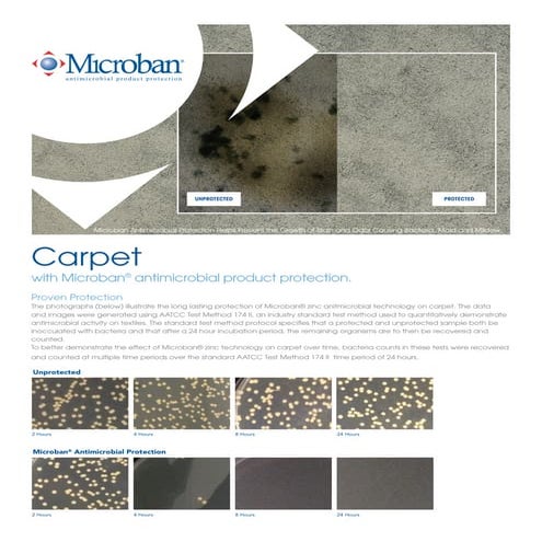 Microban Antimicrobial Carpet Technology Sheet | PDF