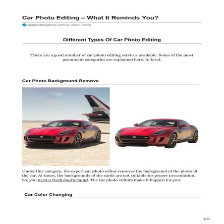 Car photo editing, what it reminds you | PDF