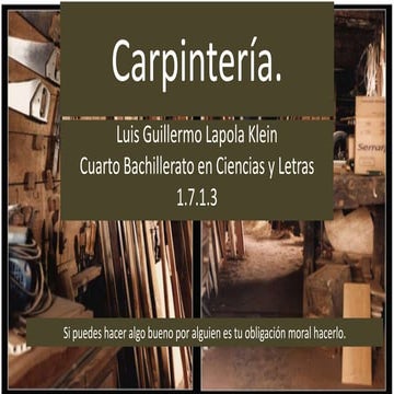 Taller de carpintería para adolescentes. | PDF