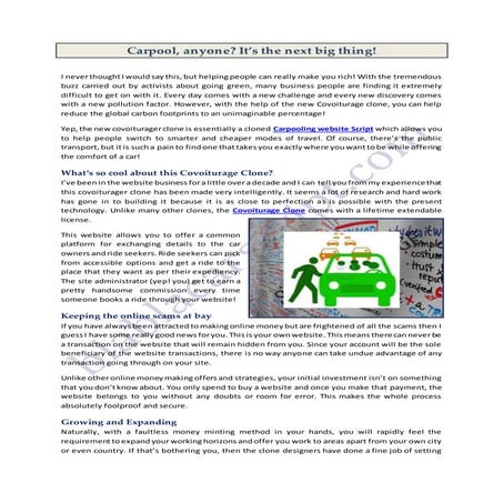 Carpooling Script | DOCX