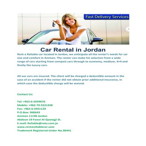 Car rental in jordan | PDF