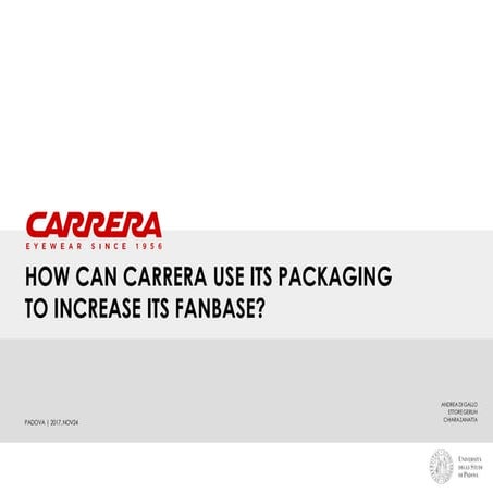 Carrera eyewear case project | PDF