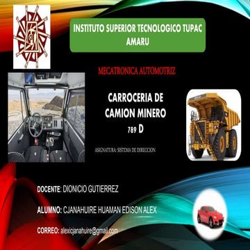 Carroceria de camion minero 789 d 1 | PPTX