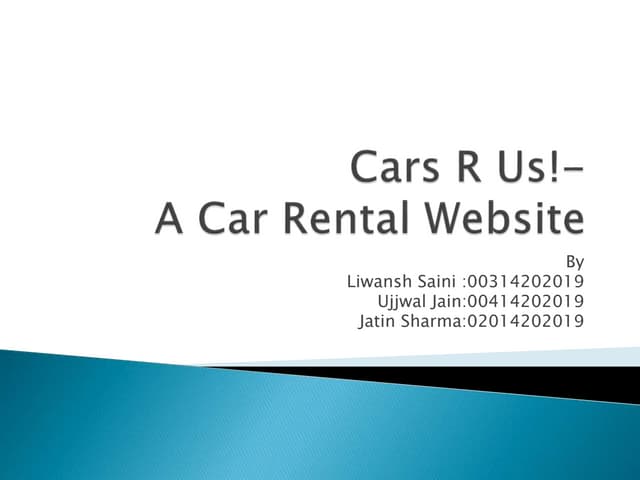 Car rental Project Ppt | PPTX
