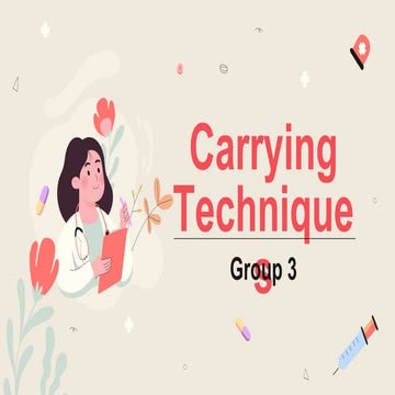 First aid lesson carrying | PPTX