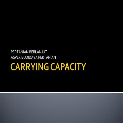 Carrying capacity | PPT