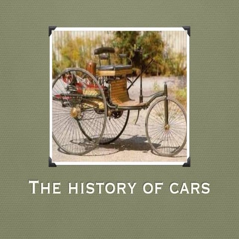 History of cars presentation | PPTX