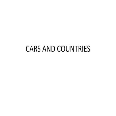 Cars and countries | PPT
