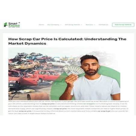 How Scrap Car Price is Calculated: Understanding the Market Dynamics | PDF