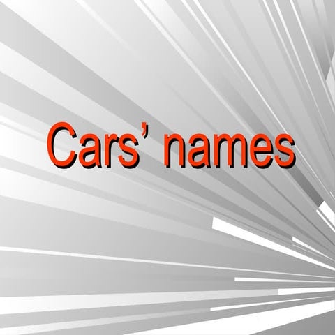 Car's names | PPT