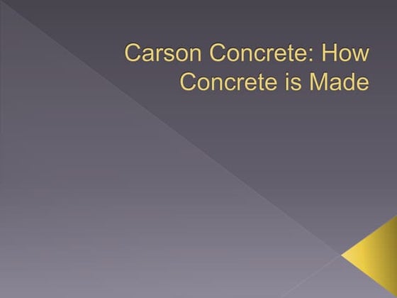 Current Projects at Carson Concrete | PPT