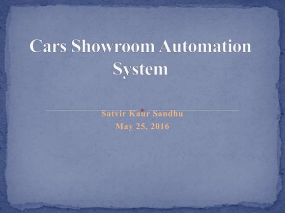 car showroom management project SE_! | PPT