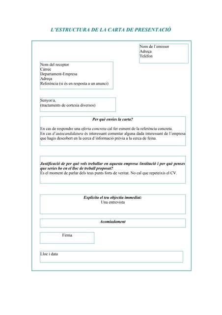 Carta de presentació | PDF