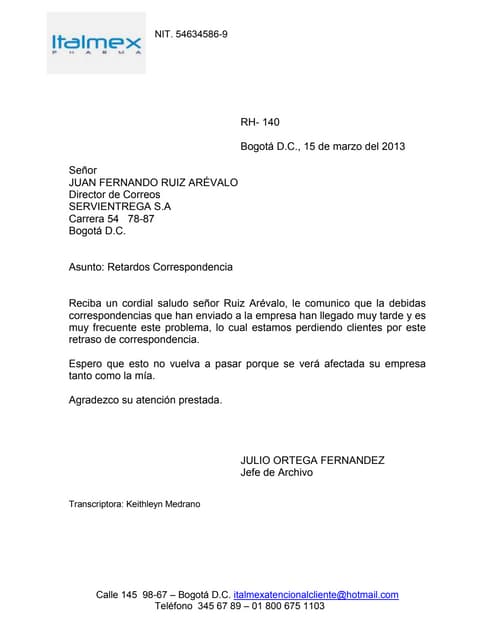 Solicitud de pedido | DOCX