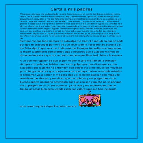 Carta a mis papas | PDF