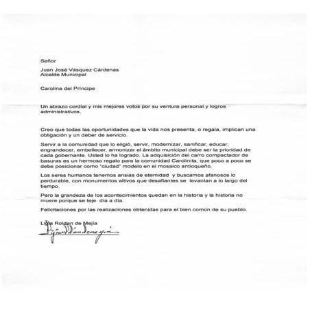Carta de agradecimiento | PDF