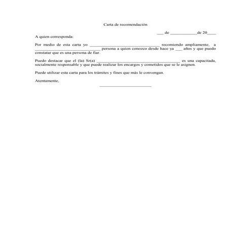 Carta al presidente | DOCX