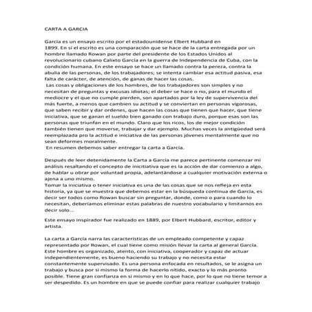 Carta a garcia ultimo | DOCX